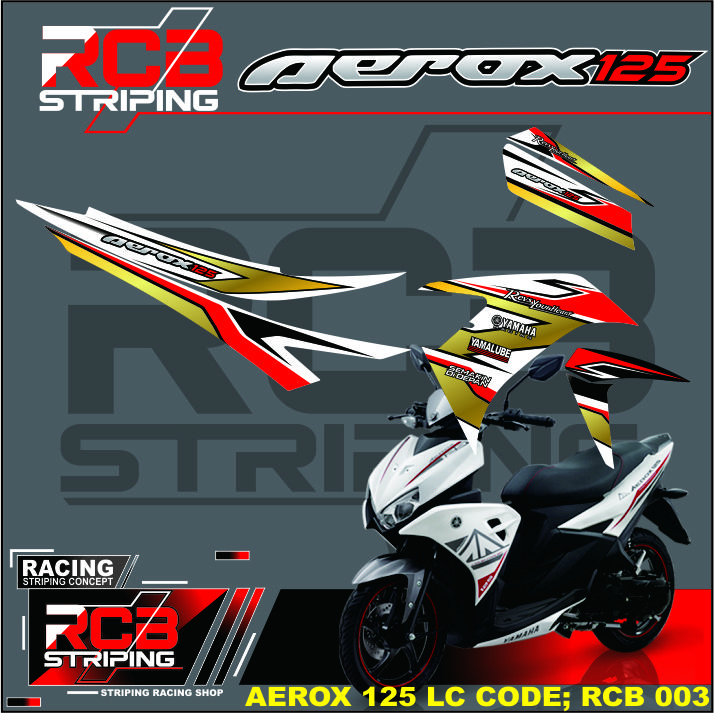 Sticker Striping Variasi Aerox 125 Lc Semi Fullbody Aerox Lc Variasi ...