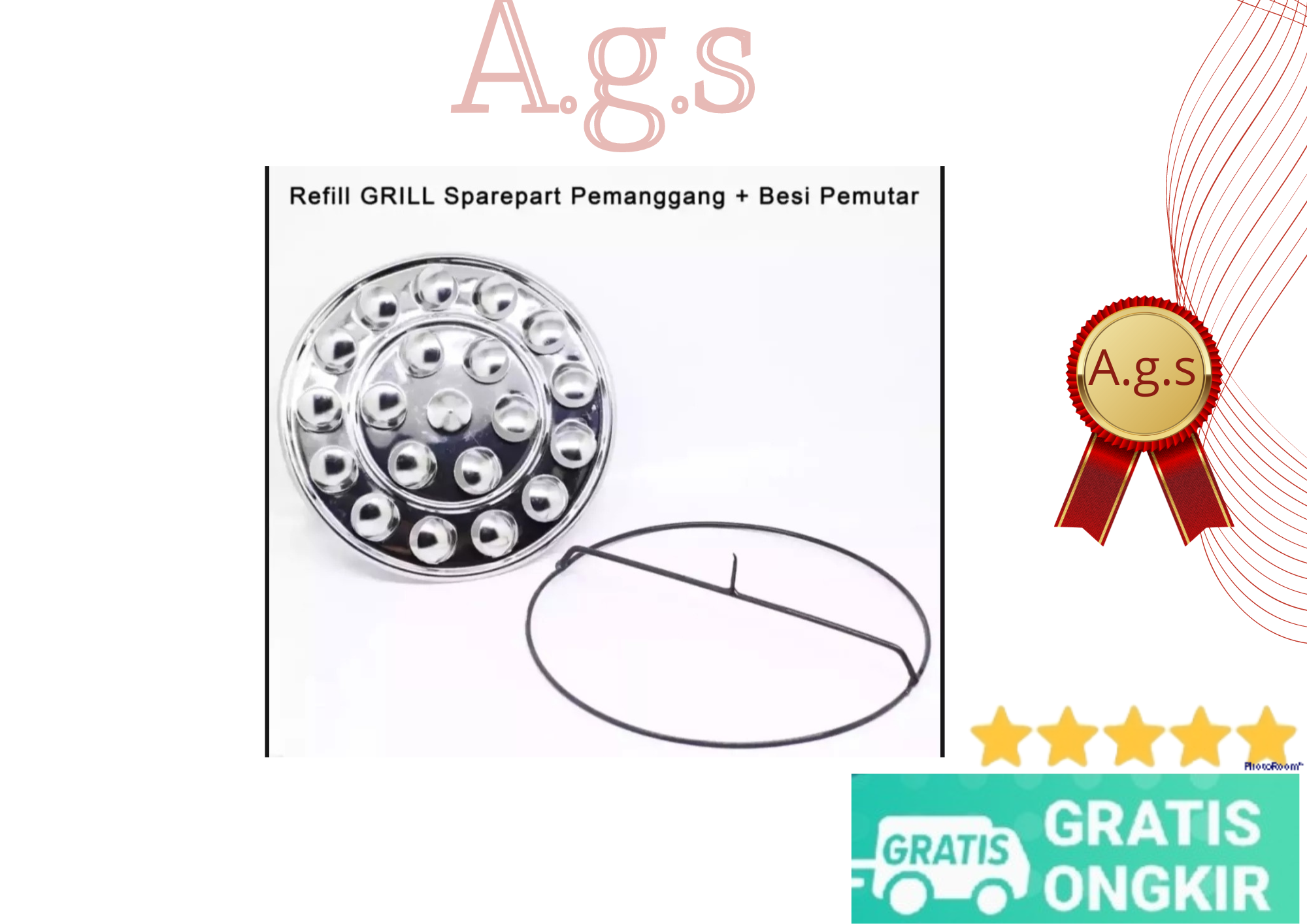 Alat Bakar Magic Roaster - 1 Set Tiang Dan Putaran - Pemanggang Daging ...