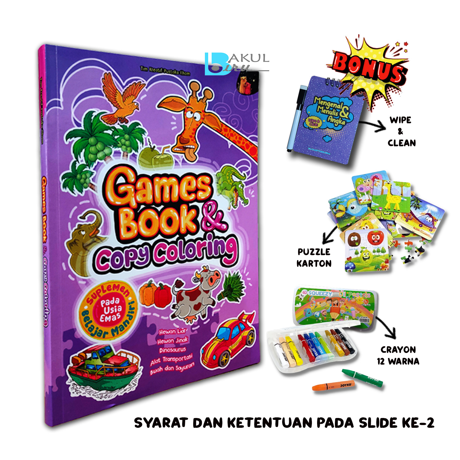 GAMES BOOK & COPY COLOURING HURUF DAN ANGKA | Lazada Indonesia