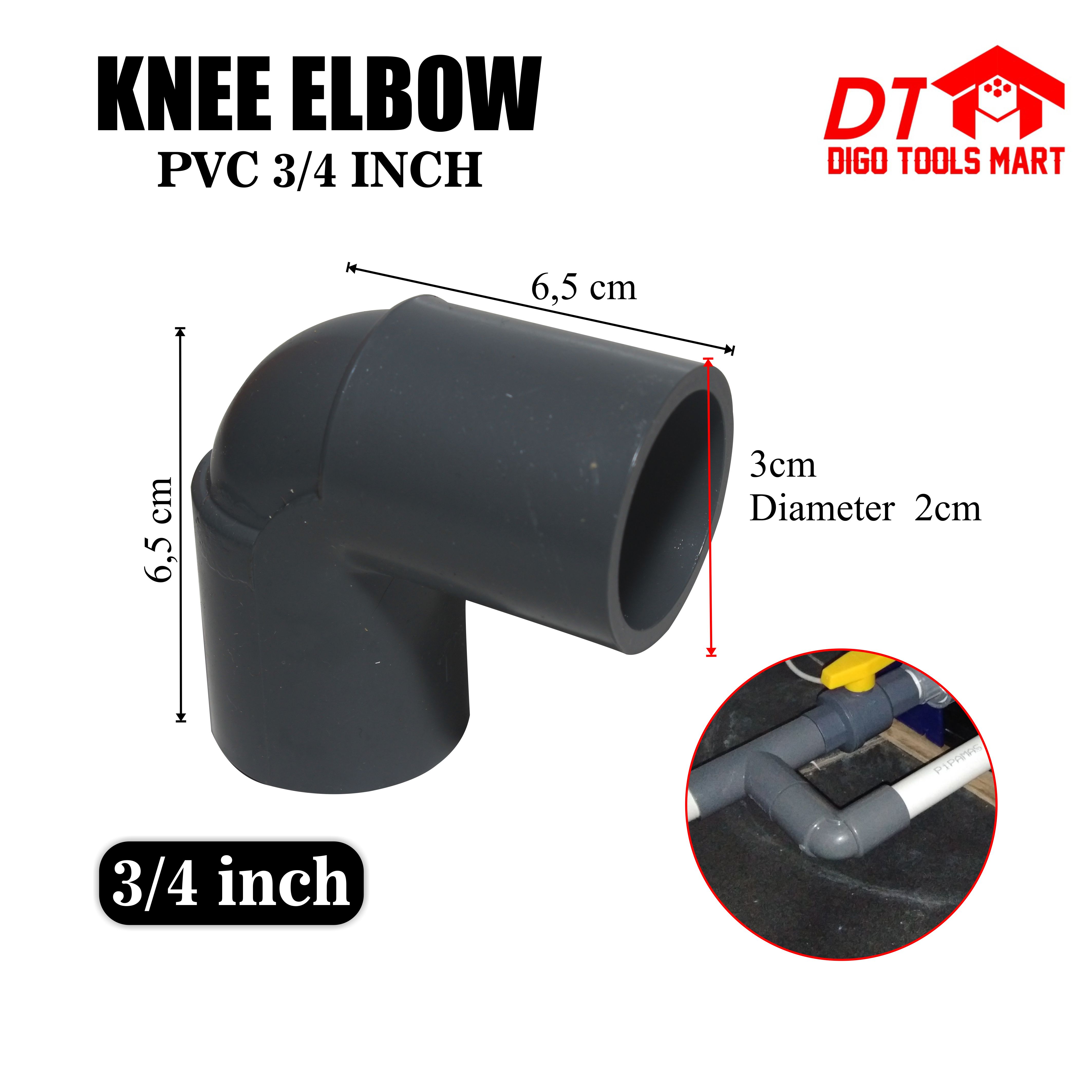 Knee Elbow L PVC Keni Polos Ukuran 1/2 Inci 3/4 Inci 1 Inci | Lazada ...