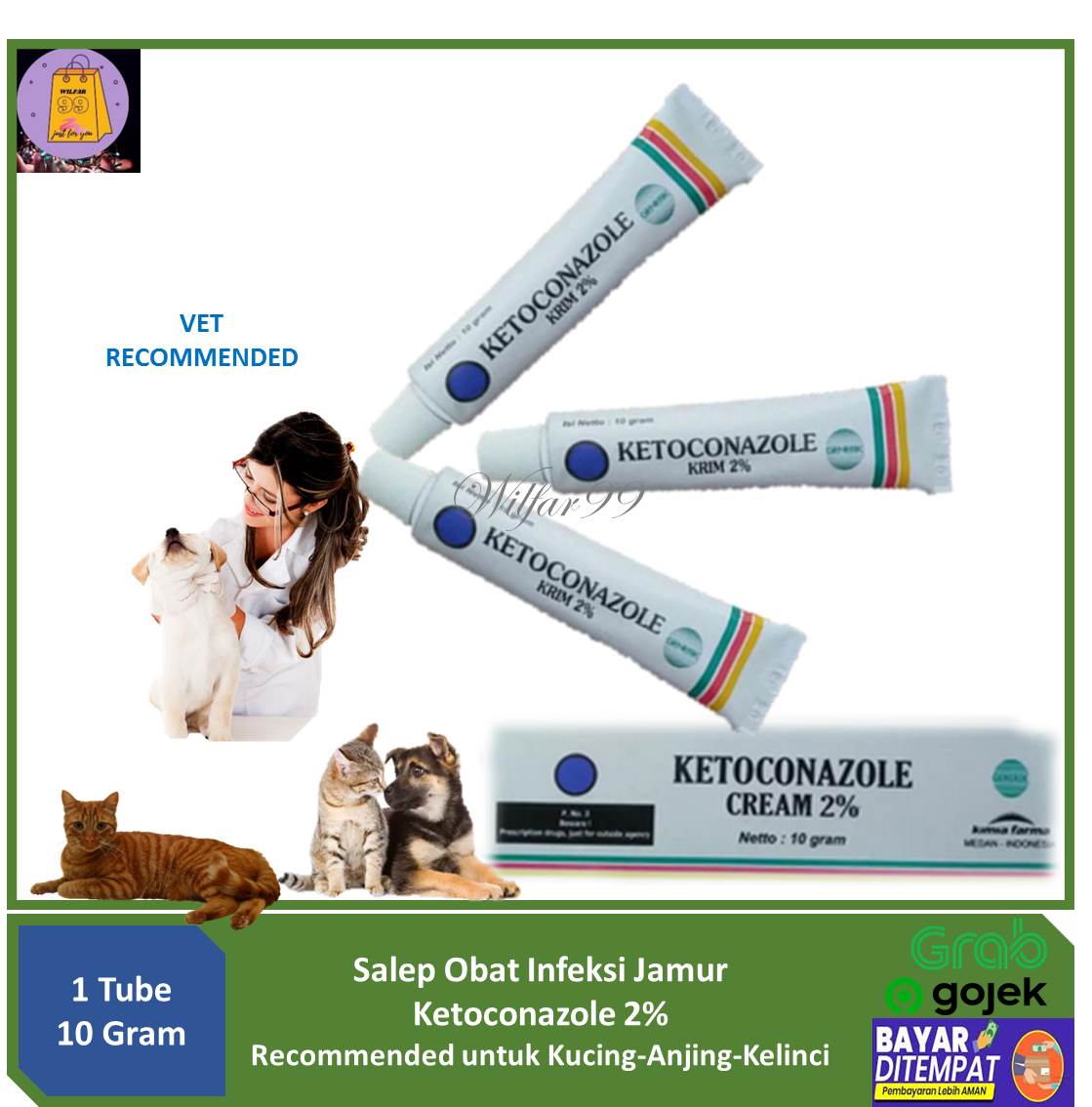 Salep Jamur Kucing Cream Obat Gatel Jamur Krim Scabies Hewan Kucing ...