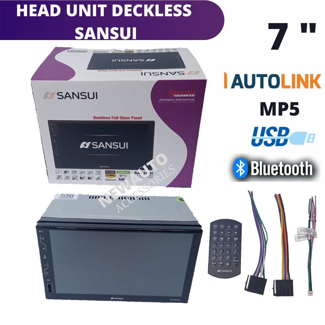 Head Unit doubledin Sansui SA5202i 7 inch Full Glass deckless | Lazada ...