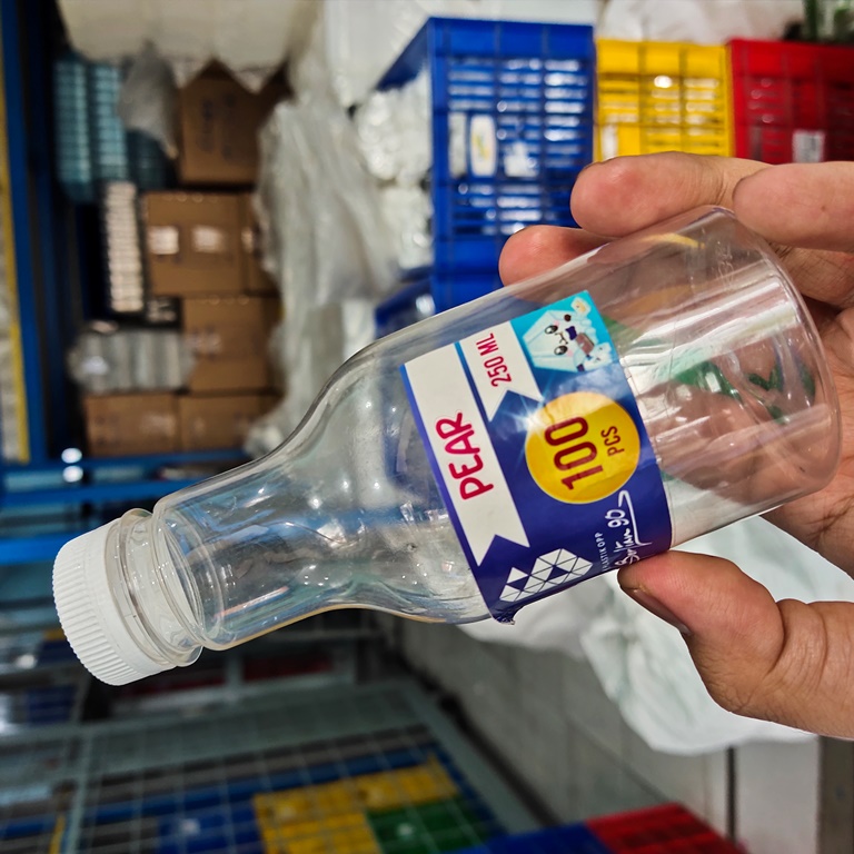 (ISI 100 PCS) Botol Plastik Pear 250ml Botol Pir 250 ml Botol Minuman ...
