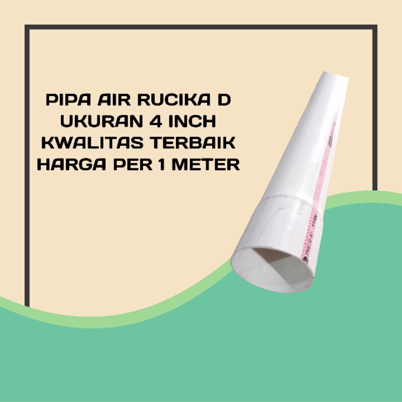 RUCIKA PIPA PVC D 4" PIPA PARALON PRALON 4 INCH / PIPA AIR RUCIKA ...