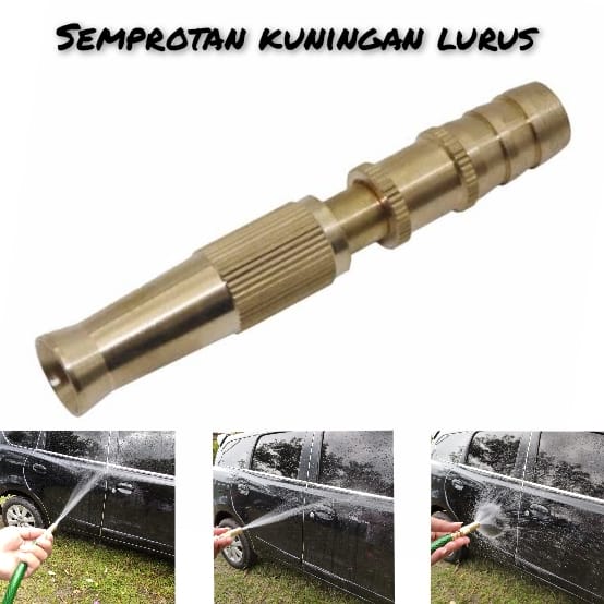 TUKUO Hose Nozzle Semprotan Air Lurus Kuningan / Semprotan Taman Cuci ...