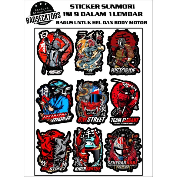 STICKER ANTI AIR SUNMORI ISI 9 SATU LEMBAR KEREN | Lazada Indonesia
