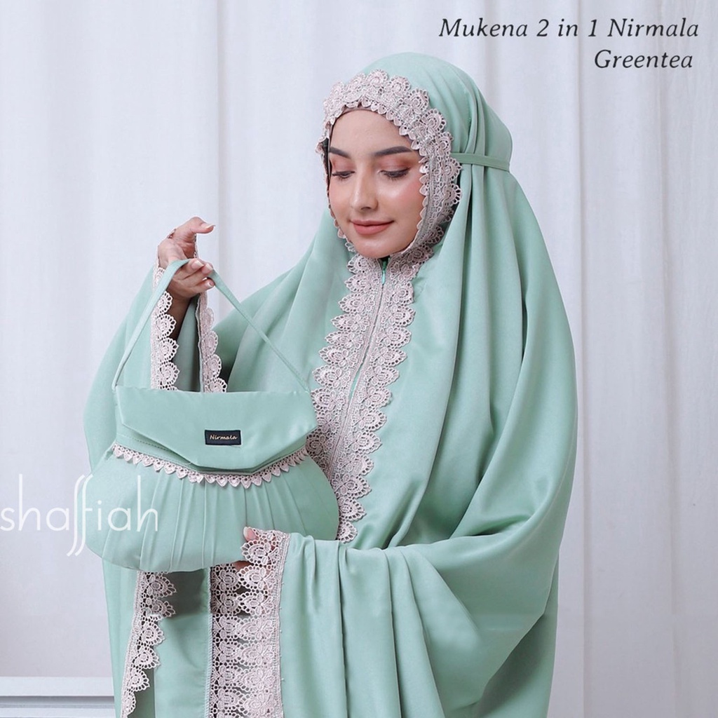 Shafiah - Mukena Dewasa Travelling Premium 2 In 1 Motif Nirmala Bahan ...