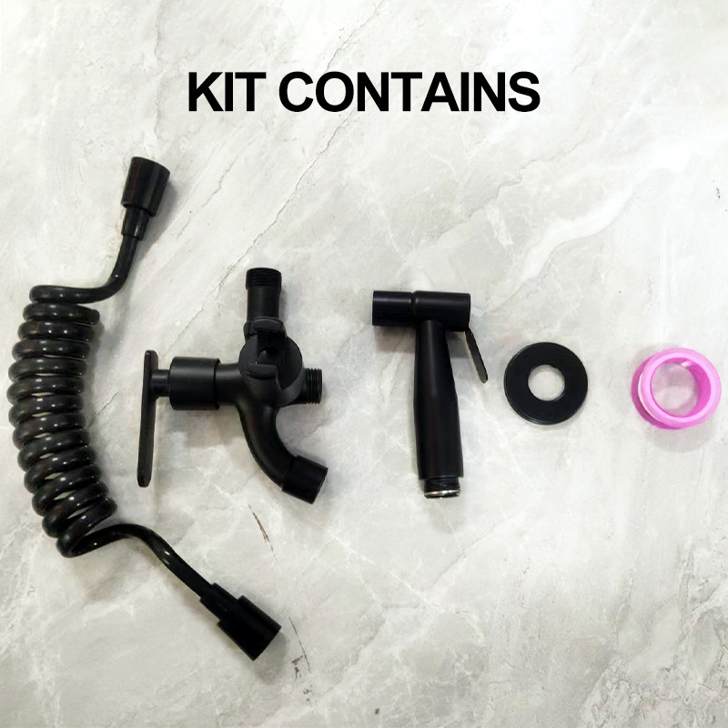 Murah SSet Jet Shower Kloset dan Kran Cabang Shower Hitam dan Perak Jet ...