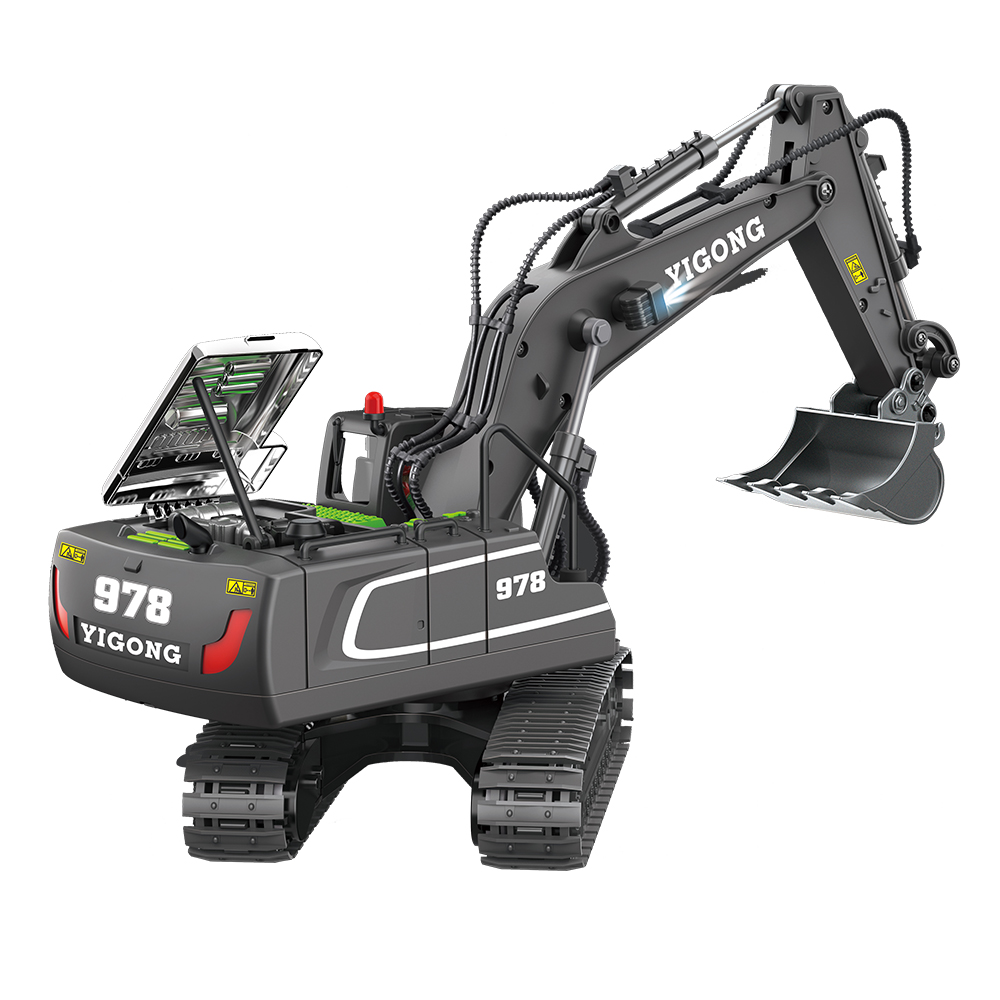 Remote Control Beko Excavator YIGONG 11 CH 1:20 Crawler 2.4Ghz RC ...