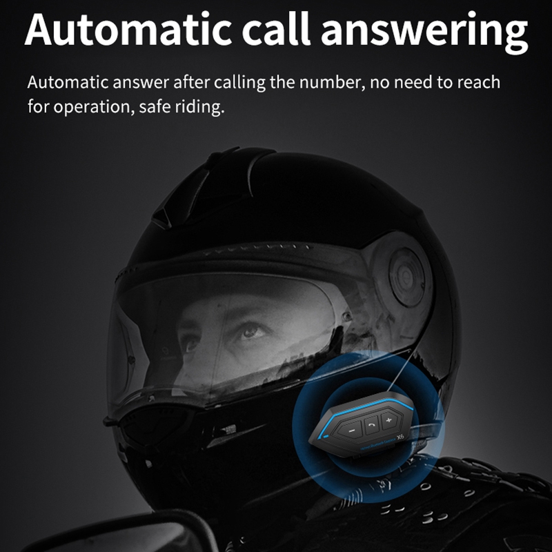 Motorcycle Smart Bluetooth Helmet Headset Wireless Handsfree Earphone ...