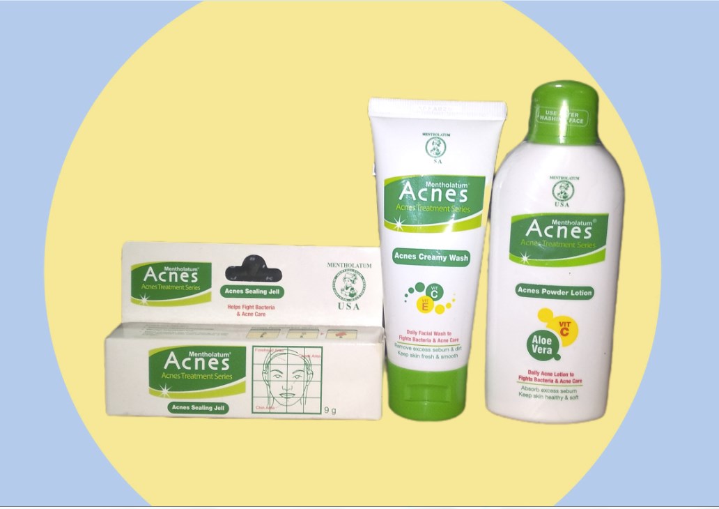 Acnes Series Acnes Creamy Wash vit C dan vit E 50gr + Acnes Powder ...