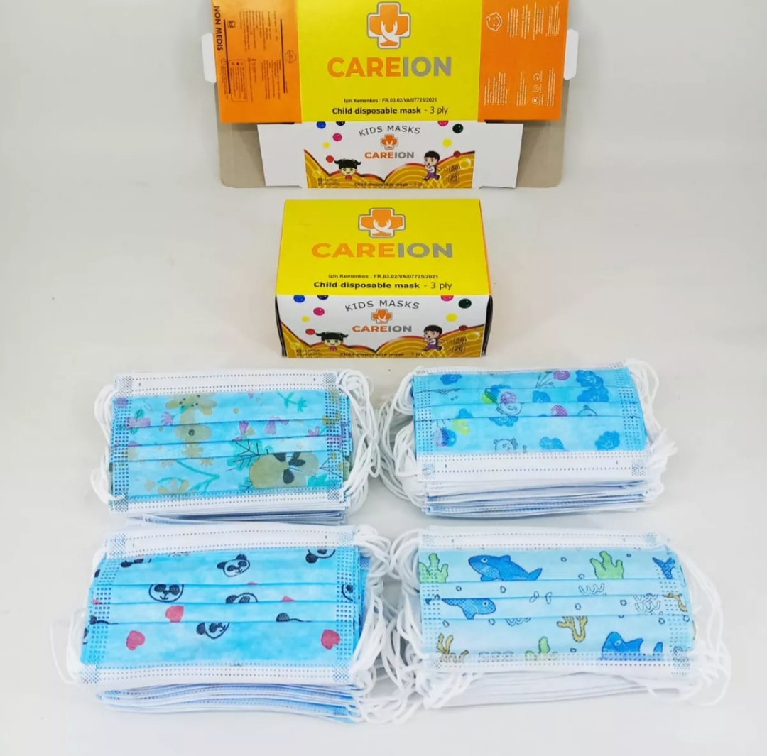 Masker Anak Motif Lucu 1 Box isi 50 Pcs 3Ply / Masker KIDS anak-anak ...