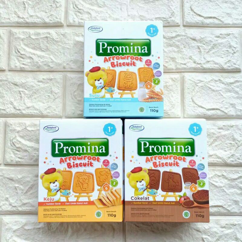 Promina Arrowroot Biscuit Susu/Keju/Cokelat 110gr - Biskuit MPASI ...
