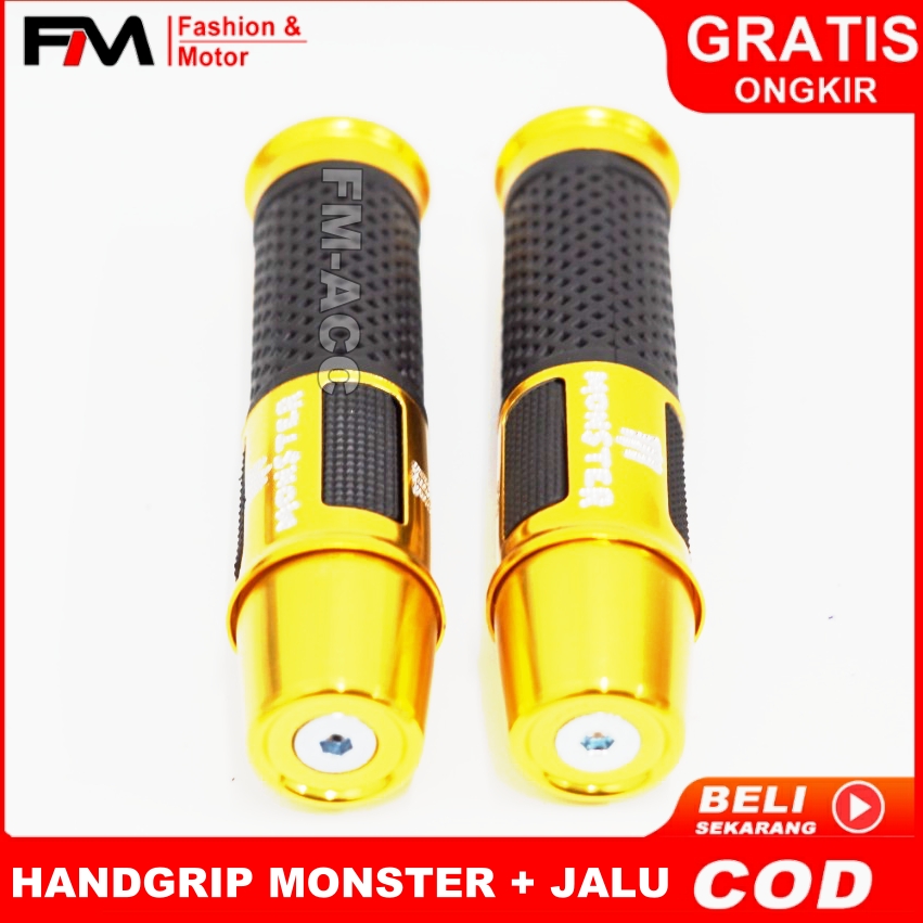 [ REAL PICT ] Hand Grip Motor Karet Empuk Model MONSTER Untuk Semua ...