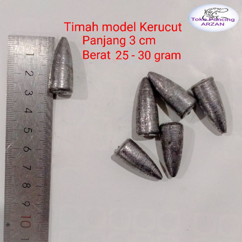 Timah Pancing berat 25 - 30 gram/pcs | Lazada Indonesia