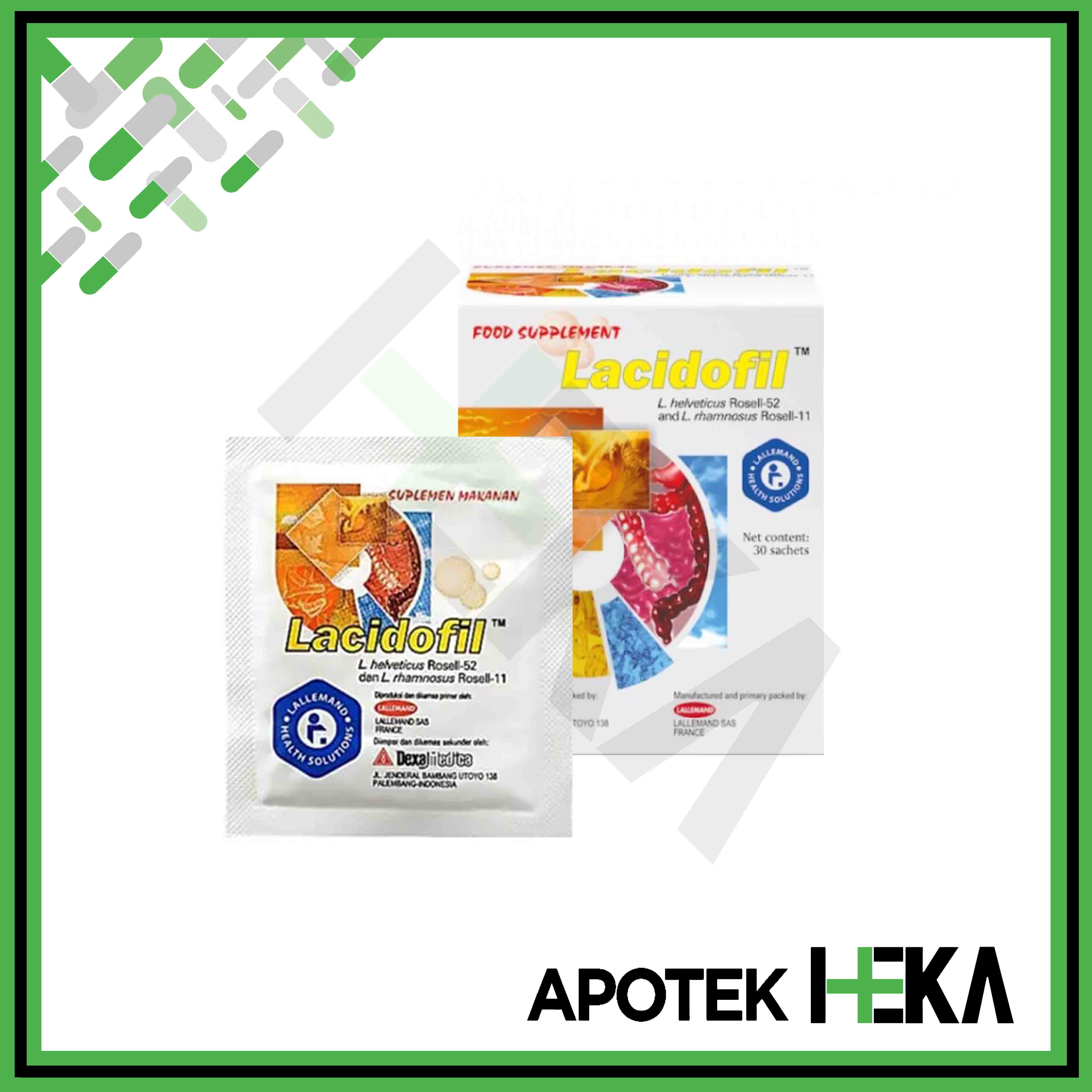 Lacidofil Sachet Box isi 30 Sachet - Serbuk Probiotik Pencernaan ...