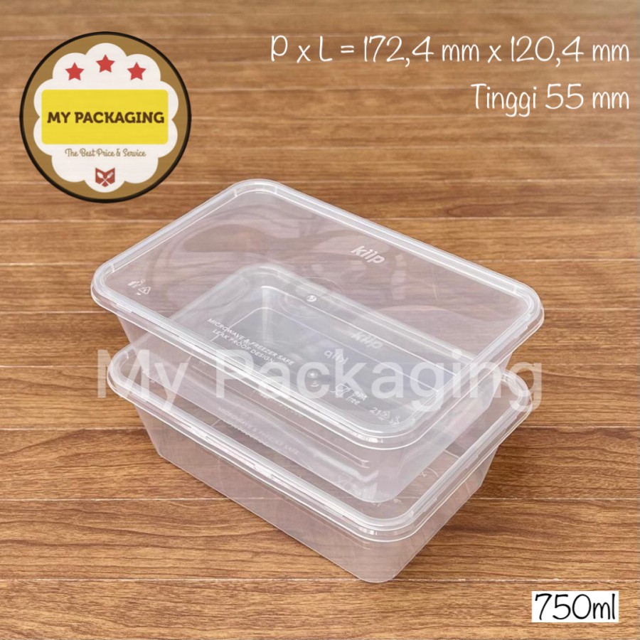 Thinwall 750 Ml Kaku 25buah Container Microwave Kotak Makan