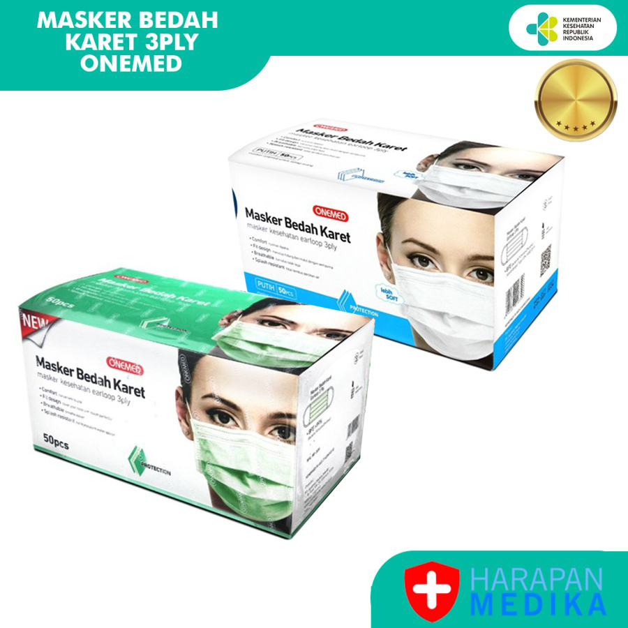 Masker Medis Karet OneMed Box Isi 50Pcs | Lazada Indonesia