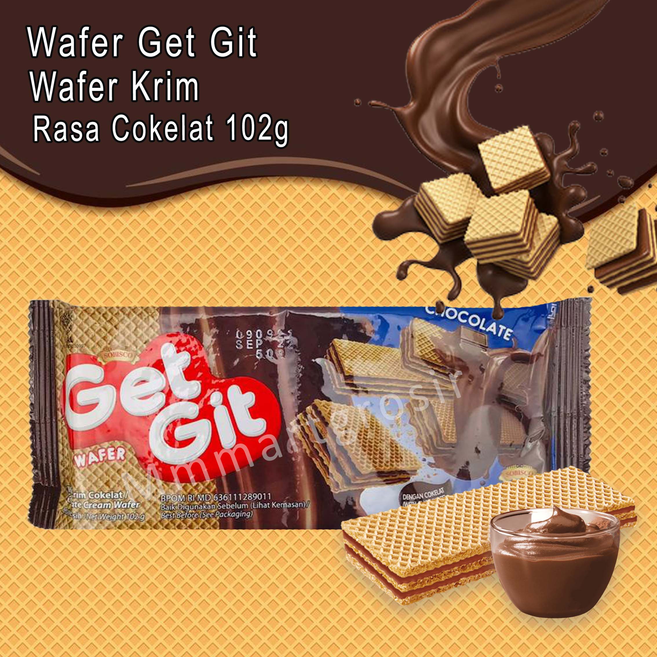Wafer Get Git / Wafer Krim Cokelat / Rasa Cokelat / 102g | Lazada Indonesia