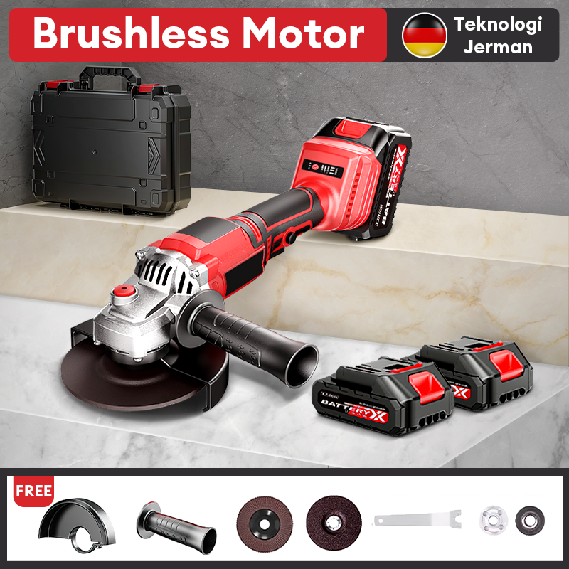 REAIM Brushless 450W Gerinda Baterai 4Inch Mesin Gerinda Baterai Tangan ...