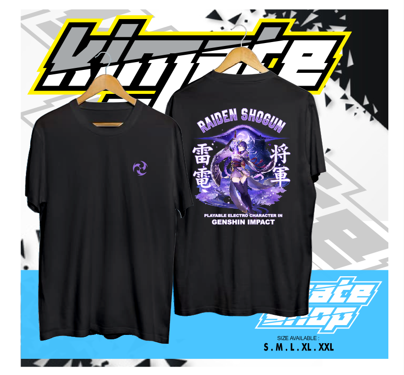 KAOS BAJU RAIDEN SHOGUN ELECTRO CHARACTER GENSHIN IMPACT KAOS GAME ...