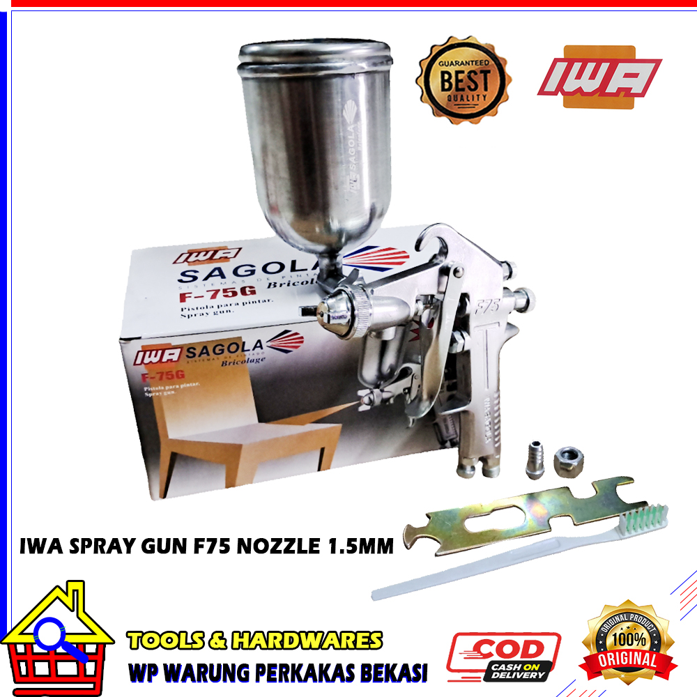 H&L F75 Tabung Atas 400ml Spray Gun Spet Alat Semprot Cat Angin ...