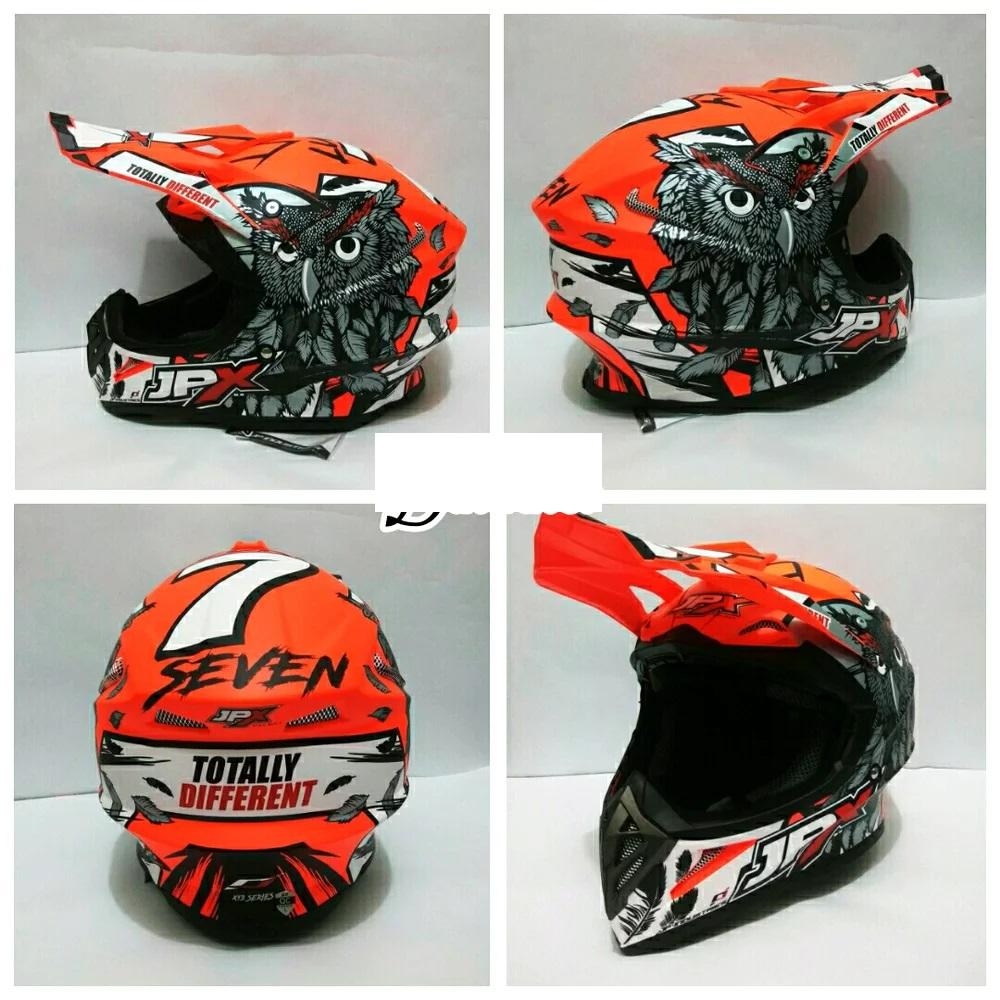 Helm Jpx Cross Full Face Standar SNI Trail Motocross Trabas Klx X13 ...