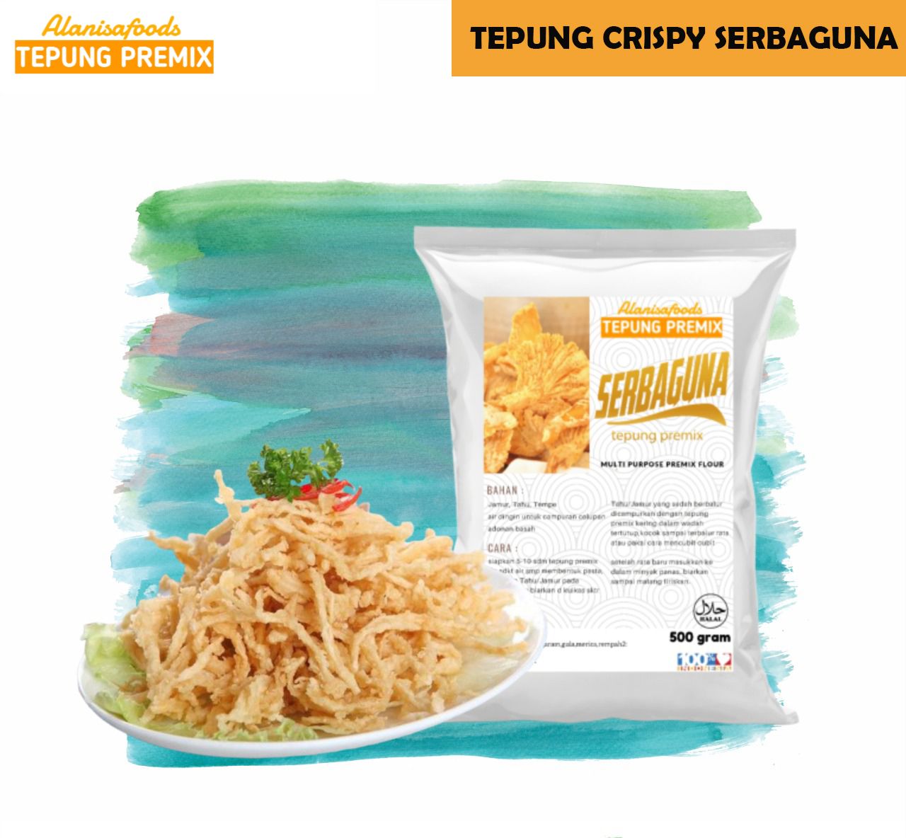 TEPUNG CRISPY SERBAGUNA, TEPUNG JAMUR CRISPY, TEPUNG TAHU CRISPY 500gr ...
