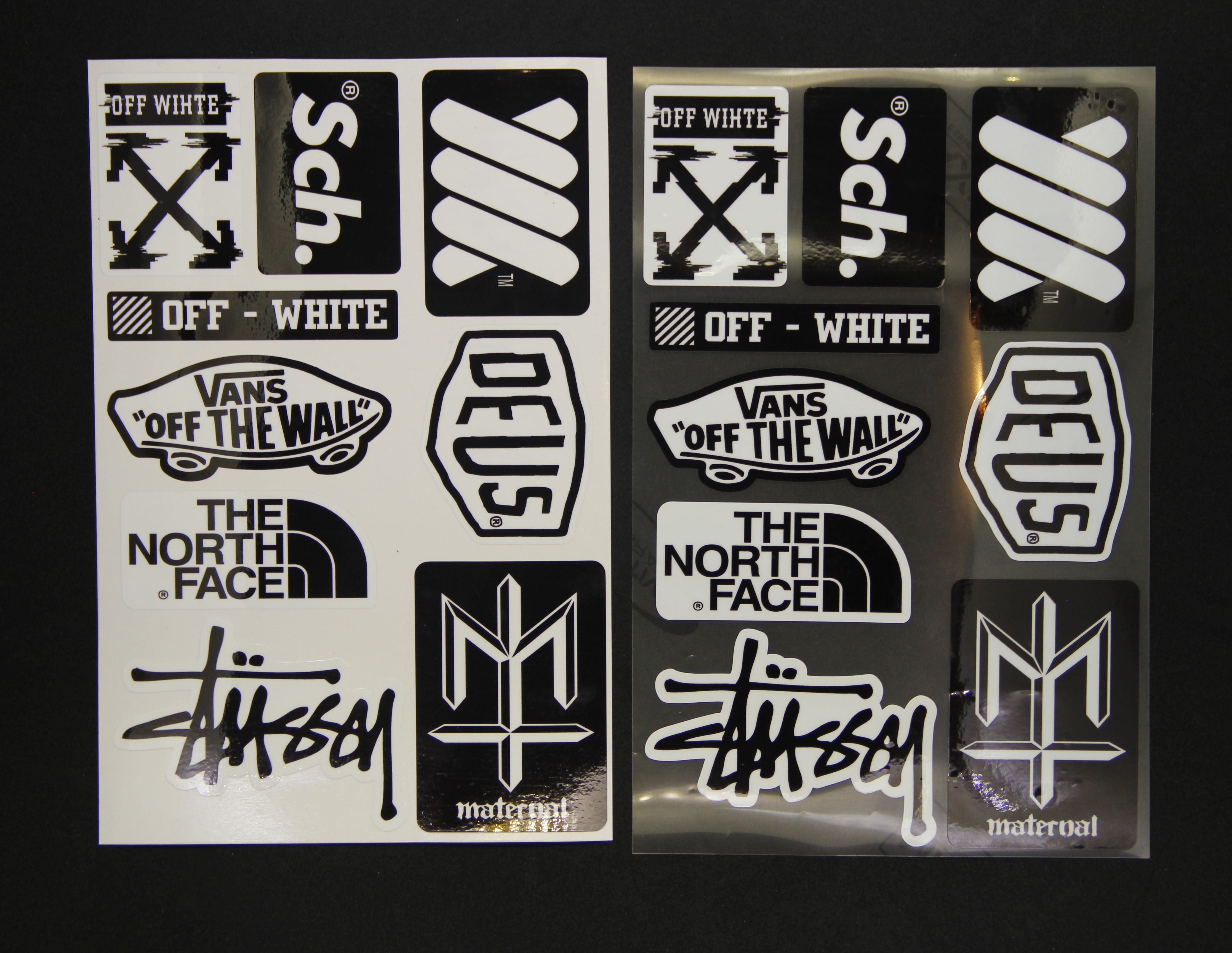 stiker motor aesthetic sticker pack logo merk deus/sch/vans/maternal ...
