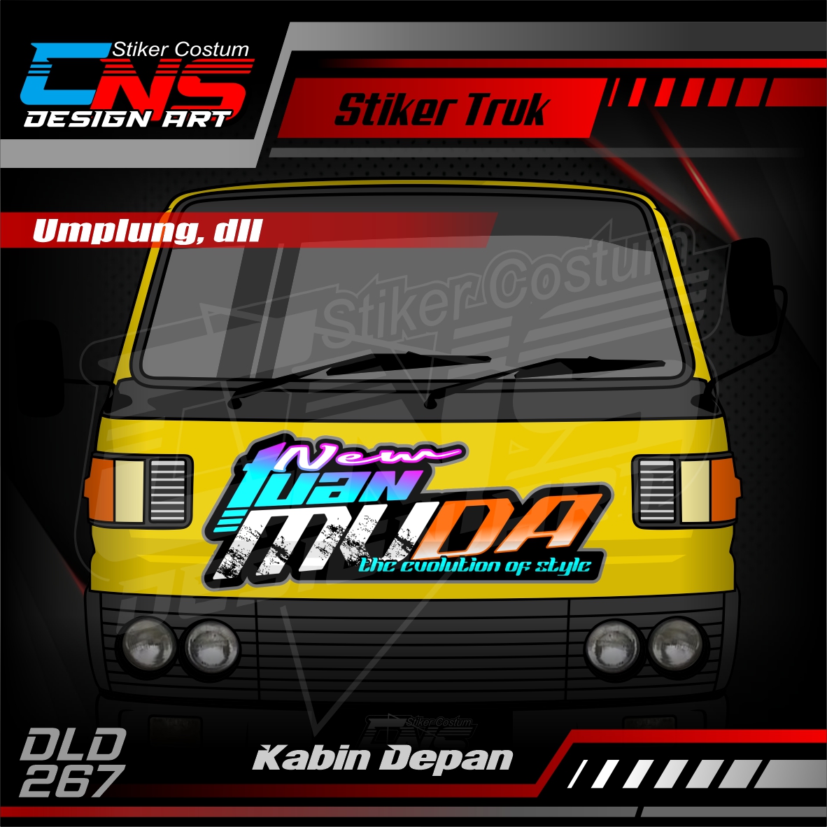 Stiker Kabin Depan Truk TEPAK/UMPLUNG,dll NEW TUAN MUDA Bisa Request ...