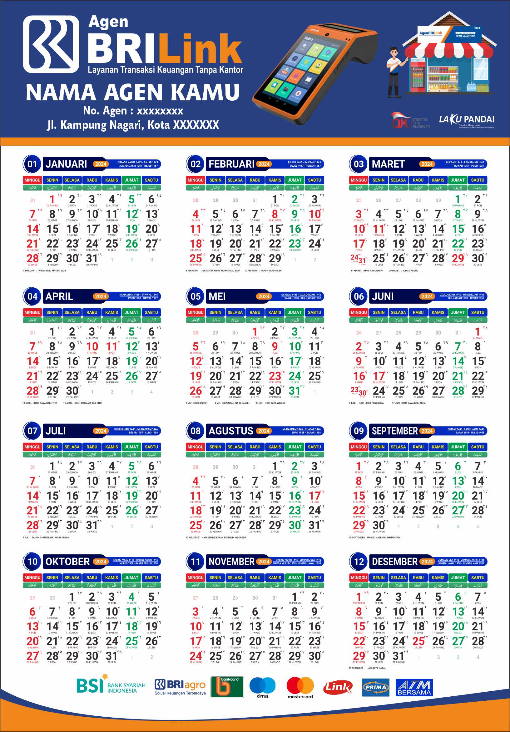 STIKER VINYL KALENDER AGEN BRILINK / STIKER TEMPEL | Lazada Indonesia