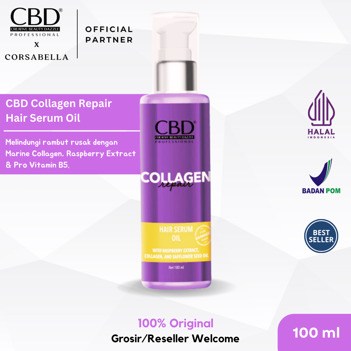 CBD Collagen Repair Series Shampoo Conditioner Hair Mask Serum ...