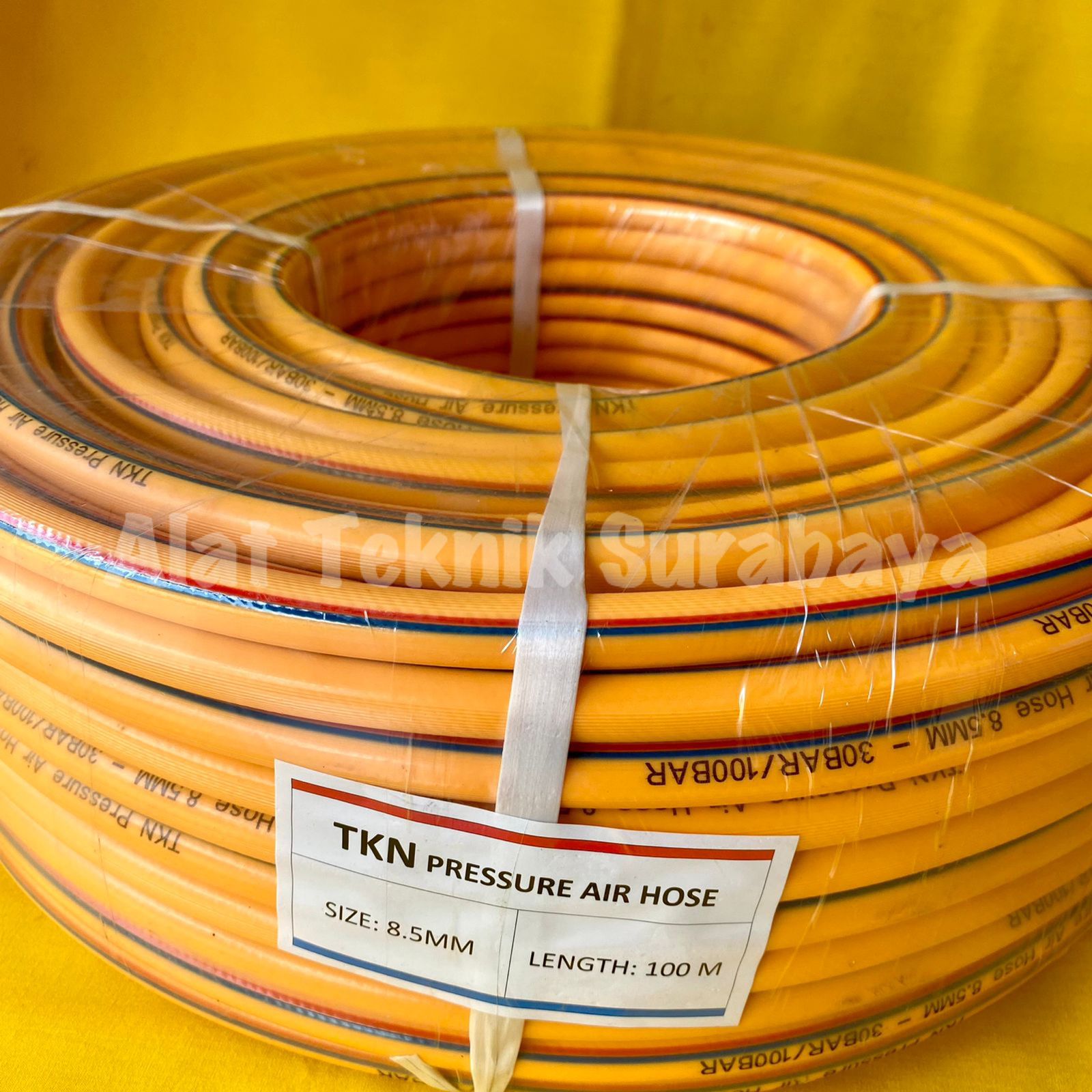 SELANG KOMPRESOR ANGIN TKN 100 M METER KUNING 8.5 MM 30 BAR / 100 BAR PRESSURE AIR COMPRESSOR ...
