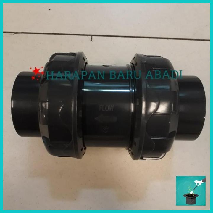 BALL CHECK VALVE PVC 1" INCH DOUBLE WATERMUR - MAGICSTORE9 | Lazada ...