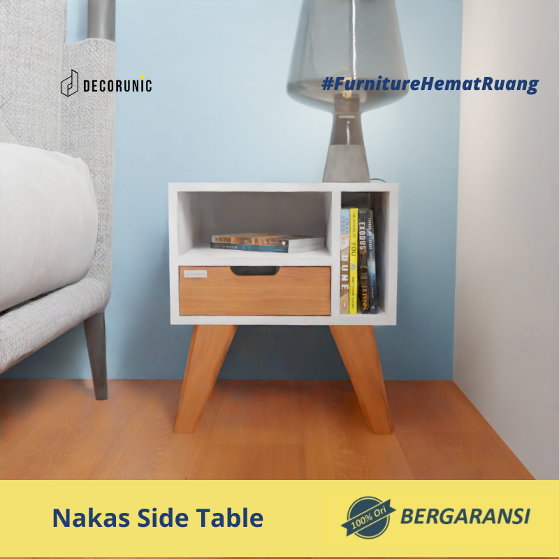 Decorunic - Meja Nakas Bedside Table Minimalis dengan Storage Laci ...