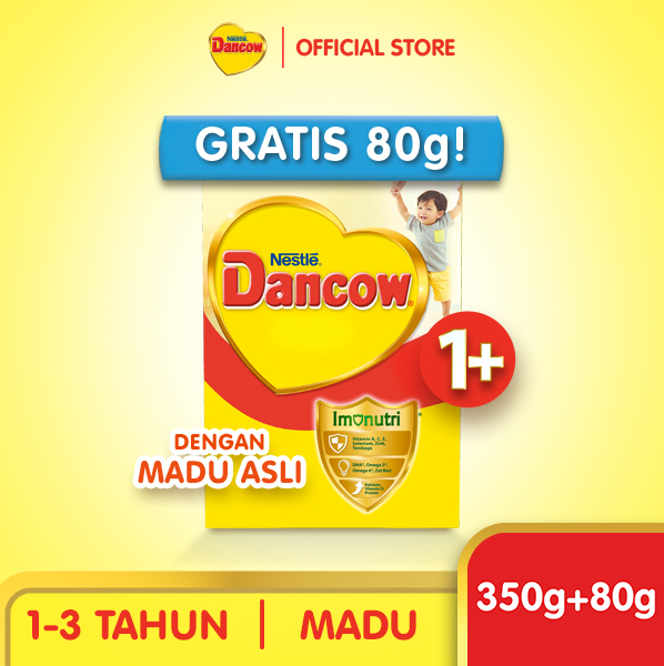 Nestlé DANCOW 1+ Madu Susu Pertumbuhan Anak 1-3 Tahun Box 350g + 80g | Lazada Indonesia