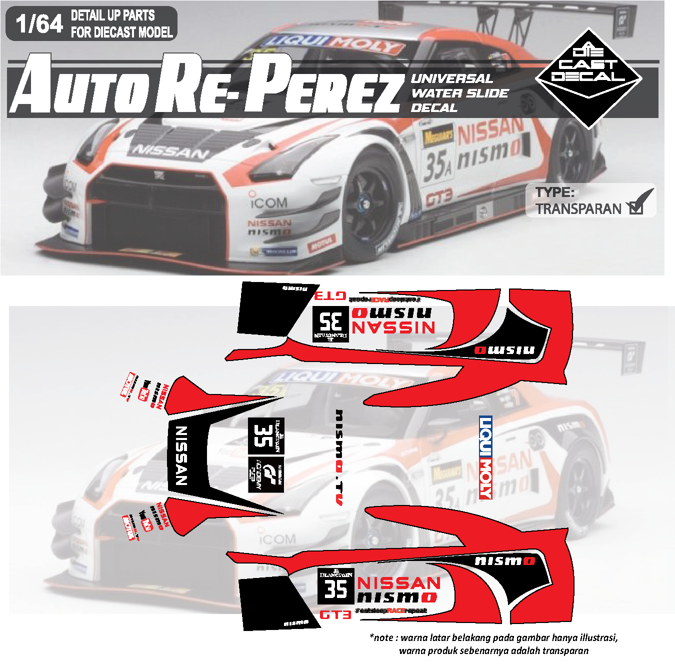 Decal Hotwheels Autoreperez - Nissan Skyline R35 Nismo | Lazada Indonesia