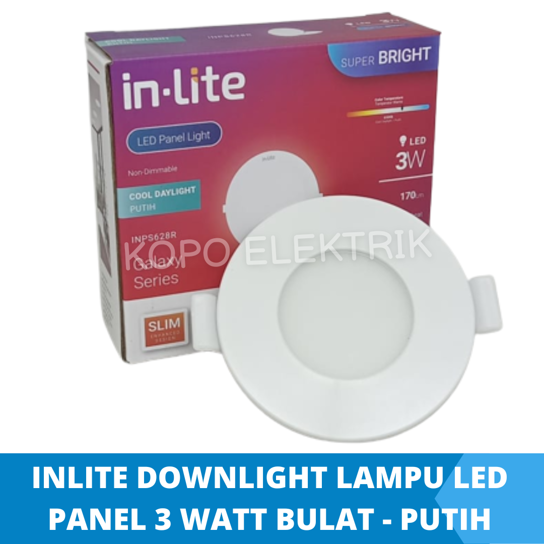 INLITE Downlight Led Panel 3 Watt BULAT 3w BERGARANSI | Lazada Indonesia