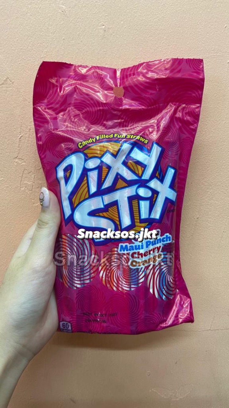 Flavored Water Giant Pixy Stix Candy Powder Straws: 85-Piece Box Fun Dip