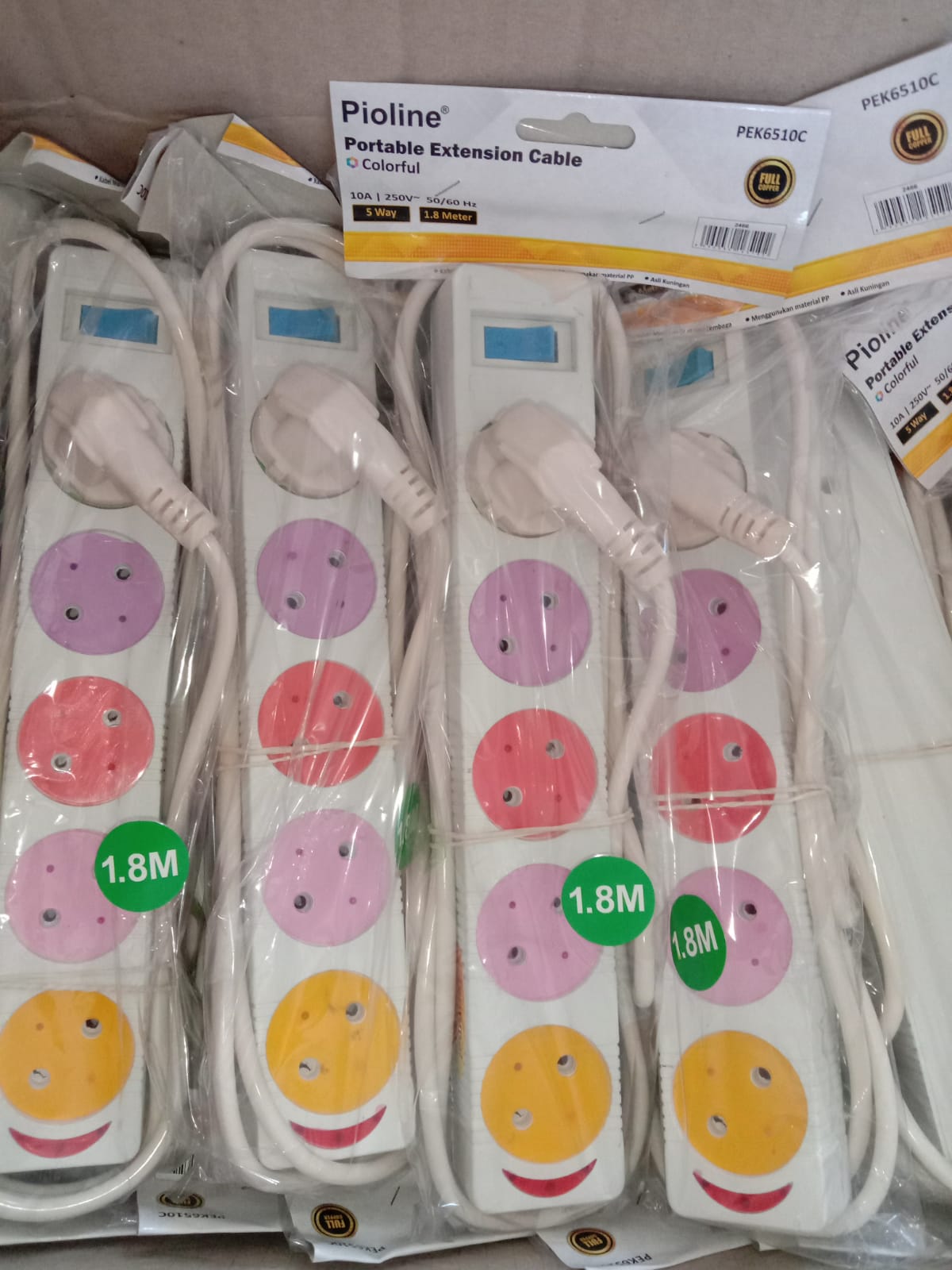 Stop Kontak Kabel 1,8 Meter 5 Lubang + Kabel Colokan Listrik PIOLINE ...