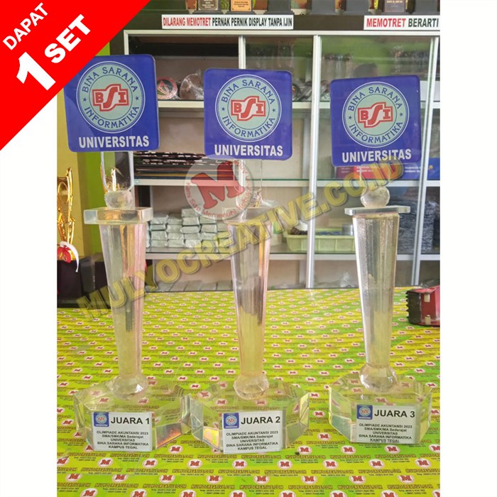 Plakat Akrilik Custom Piala Plakat Juara Model Kaca Tebal Plakat ...
