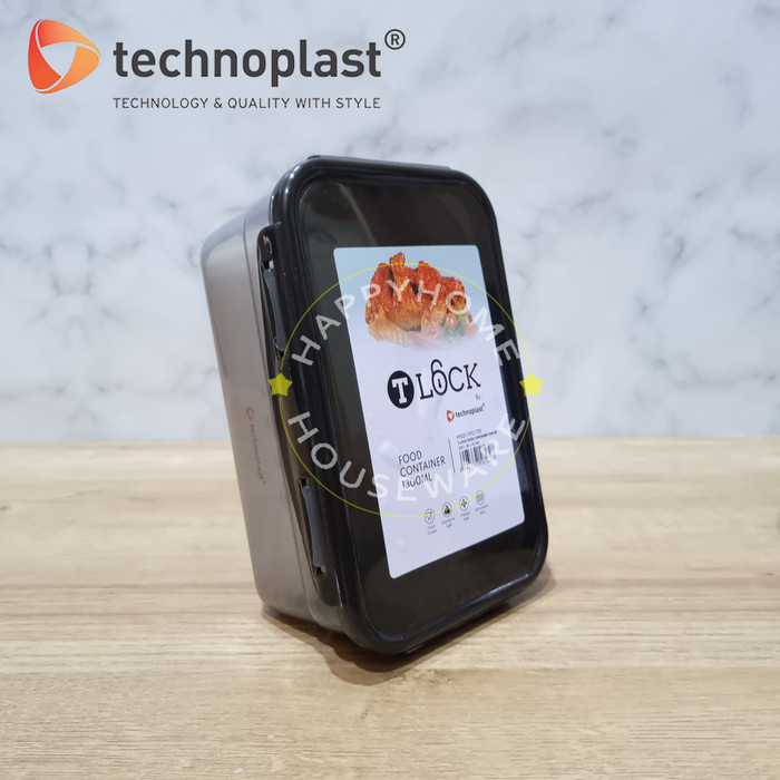 TECHNOPLAST T-Lock Food Container 1300ml | Sealware 4 Lock Pengaman ...