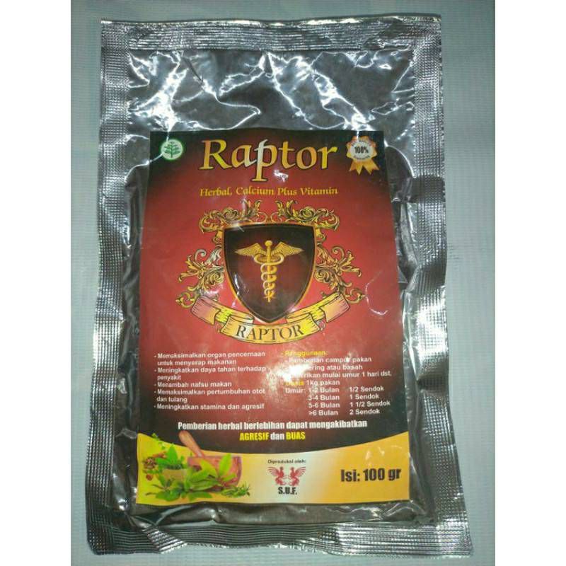 JAMU HERBAL AYAM RAPTOR HERBAL CALCIUM PLUS VITAMIN PROBIOTIK UNTUK ...