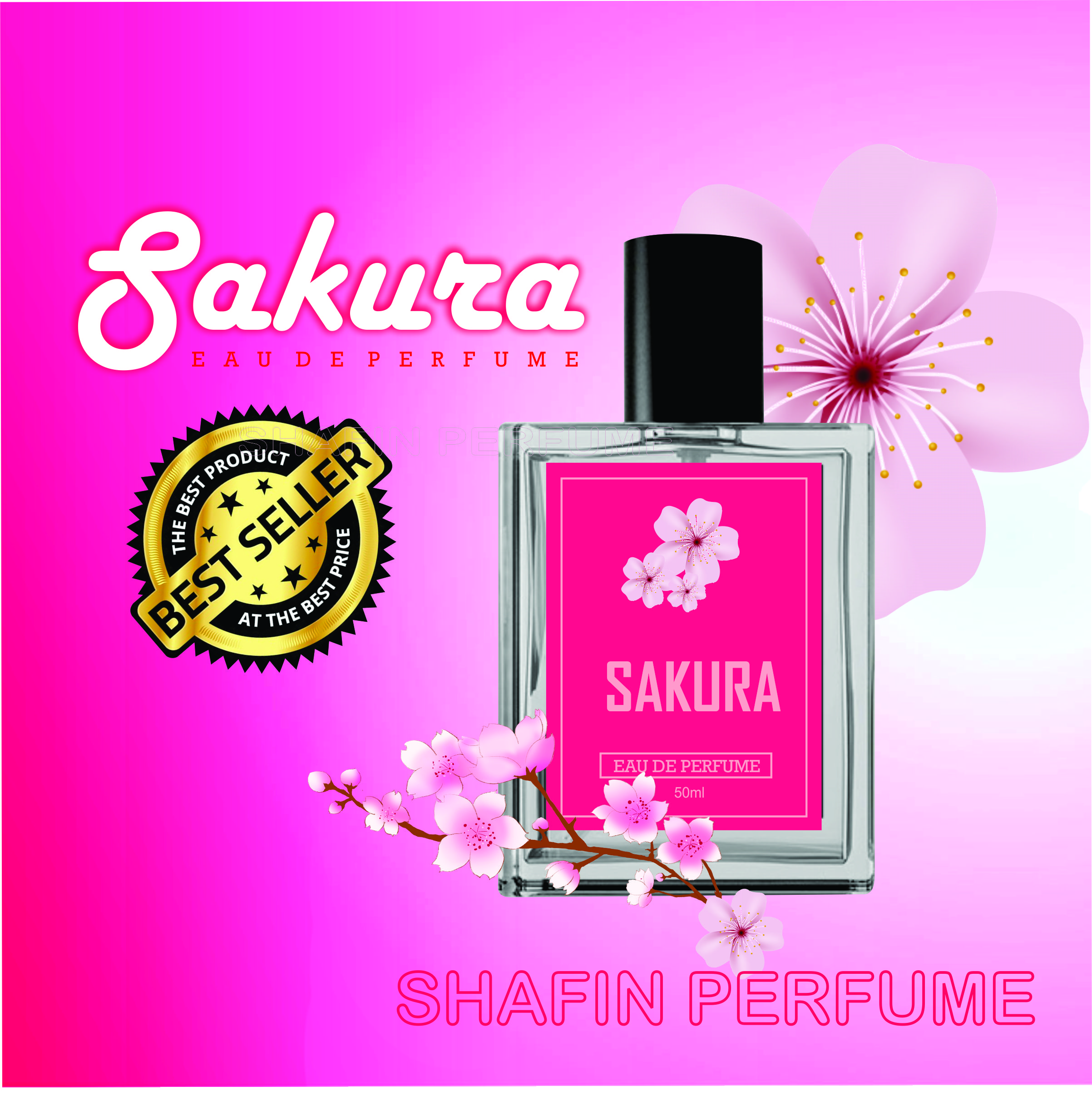 Shafin Parfum Sakura Original 100% Tahan Lama Non Alkohol Pria dan ...