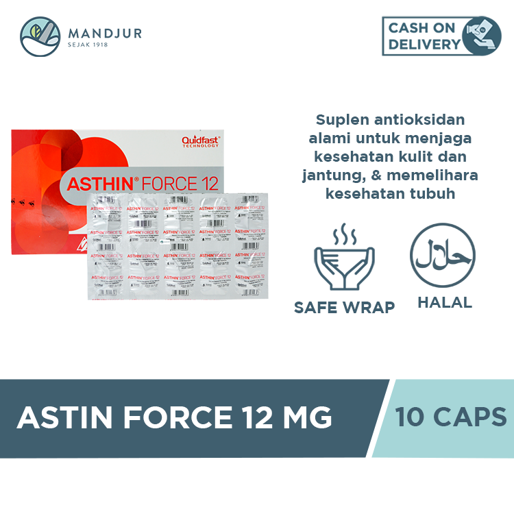 Asthin Force 12 Mg 10 Kapsul - Suplemen Antioksidan Menjaga Kesehatan ...