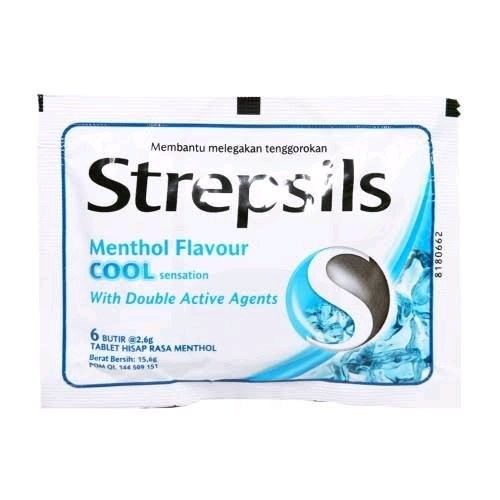 STREPSIL MENTHOL FLAVOUR COOL SENSATION / PERMEN / PELEGA TENGGOROKAN ...