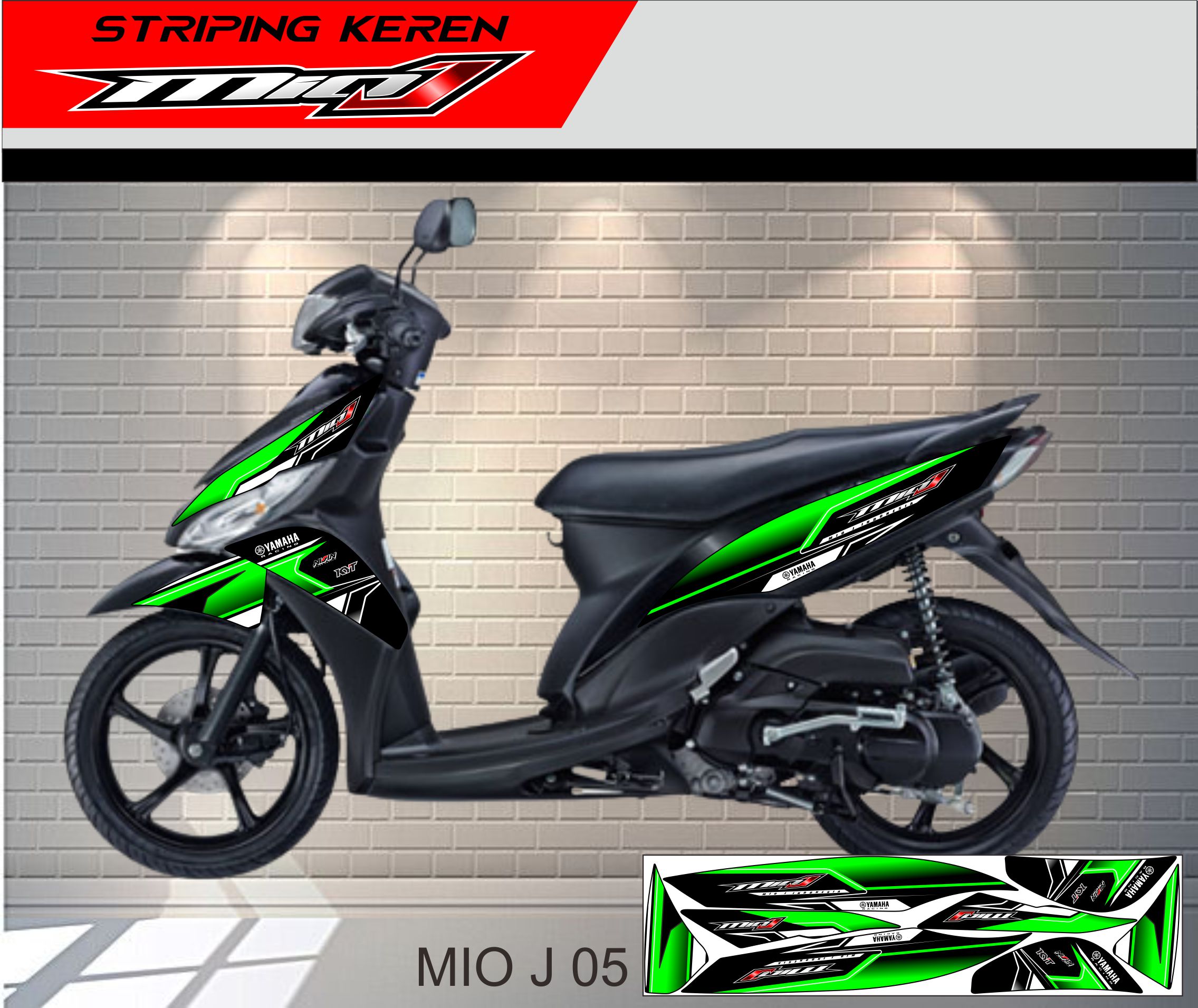 STRIPING STIKER YAMAHA MIO J VARIASI RACING BIKIN KEREN MOTOR ANDA # ...