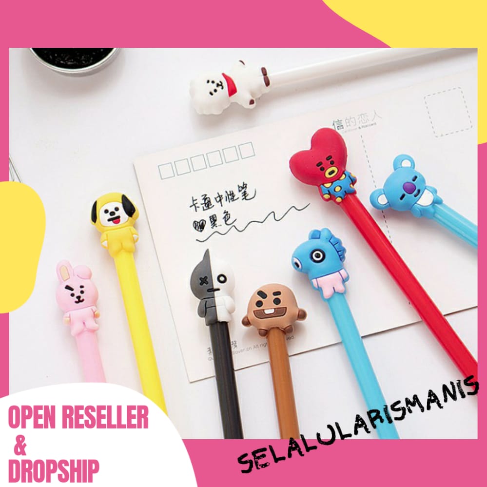 KPOP PENA BTS ARMY CUTE CARTOON BT21 BANGTAN BOYS ARMY RJ TATA PEN ...