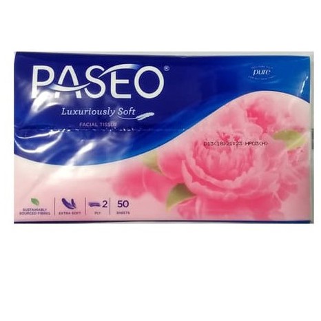 PASEO Luxuriously Soft Facial Tissue Tisue wajah 50 Sheets 2 ply ...
