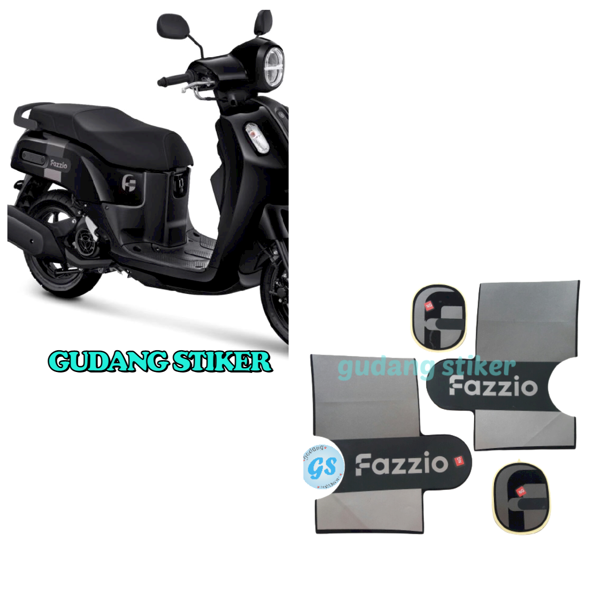 Stiker Striping Body Motor Yamaha FAZZIO 2022 Hitam 1set | Lazada Indonesia